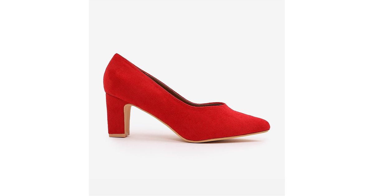 Where's That From Serena Block Heel With Pointed Toe in Red | Lyst UK
