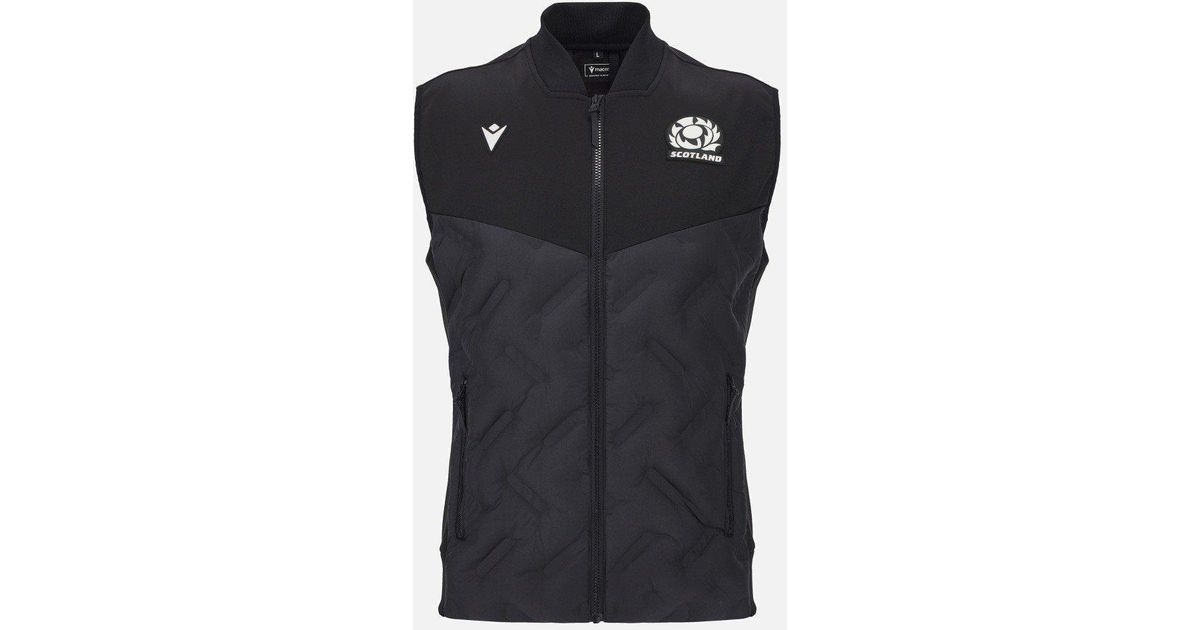 MACRON Scotland Rugby World Cup 2025 Padded Sleeveless Full Zip Gilet ...