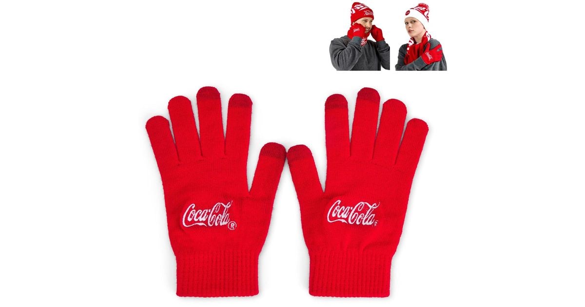 Coca Cola Coca-Cola Officially Licensed Gloves in Red | Lyst UK
