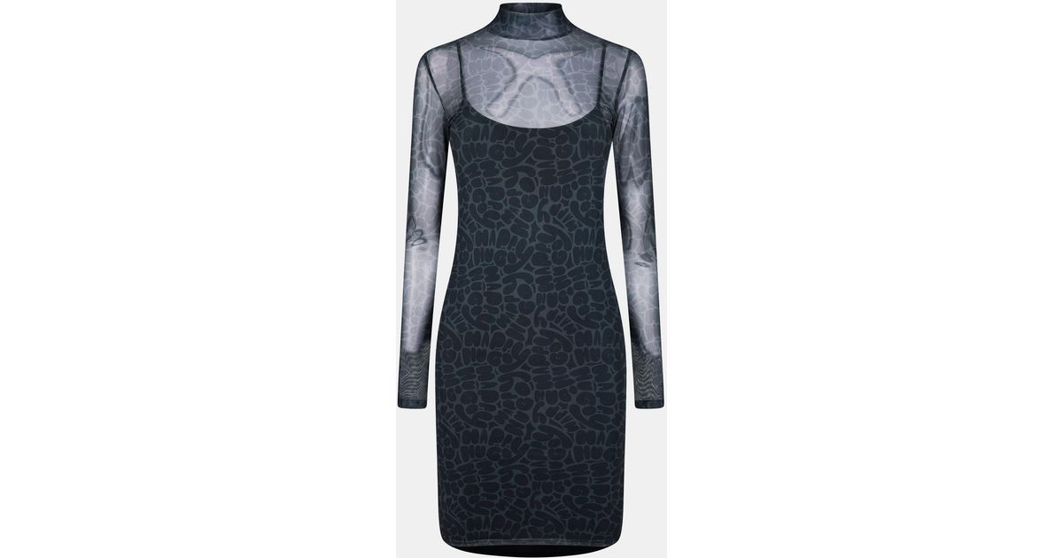 HUGO Noella Mini Dress in Blue | Lyst UK