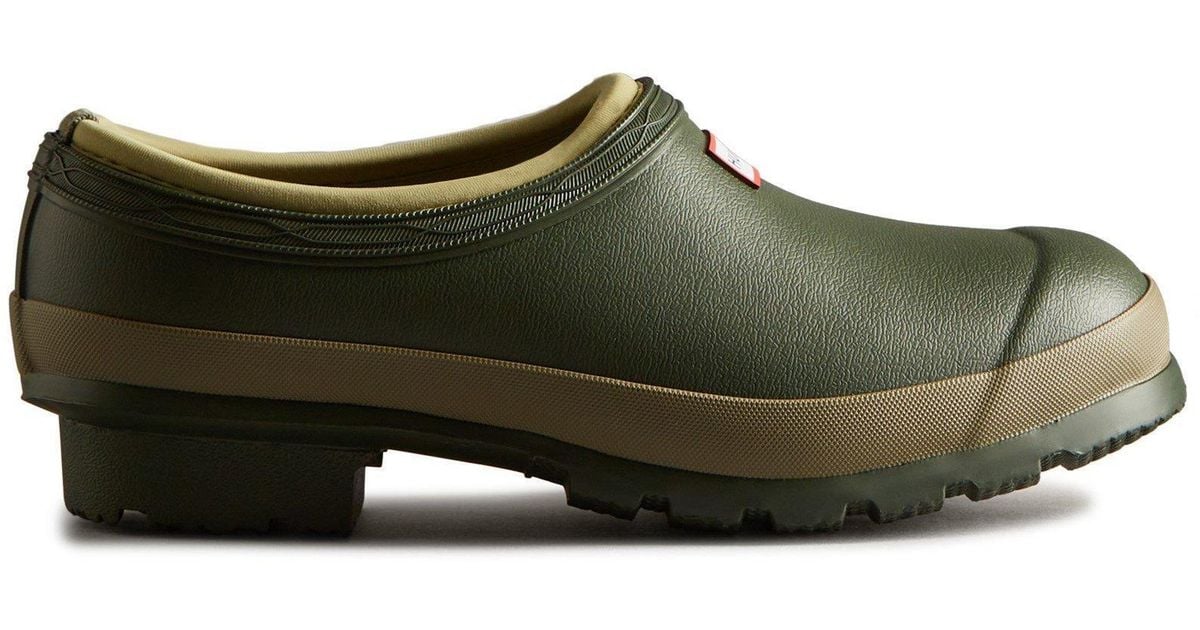 HUNTER Gardener Clogs in Green | Lyst UK