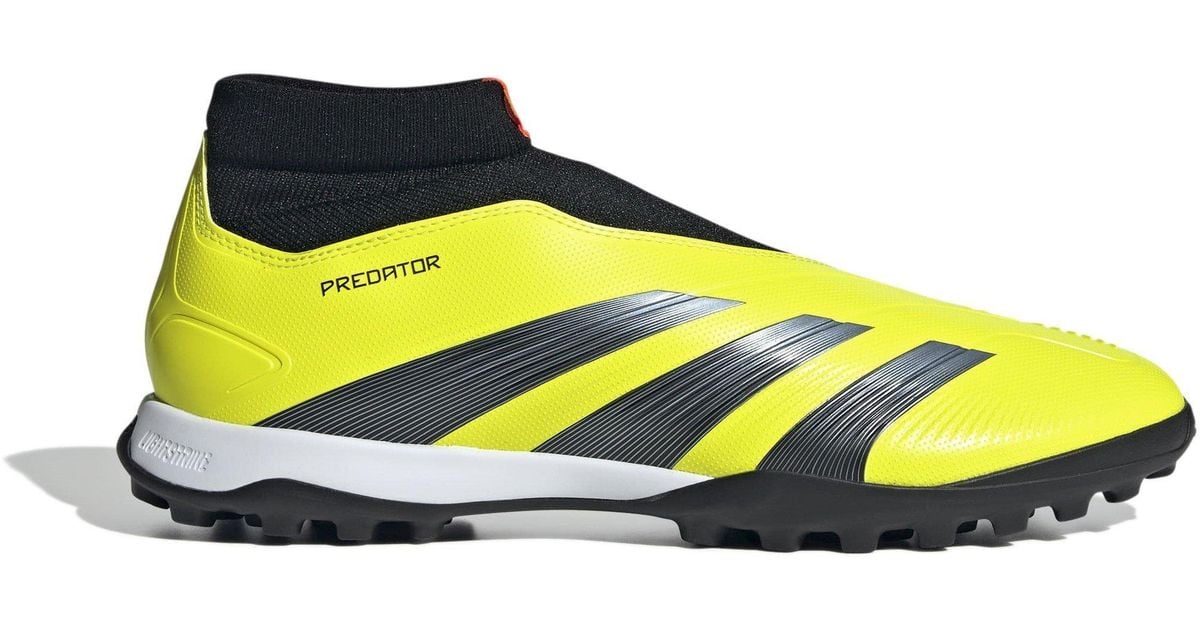 adidas Predator 24 League Laceless Turf Boots in Yellow for Men | Lyst UK