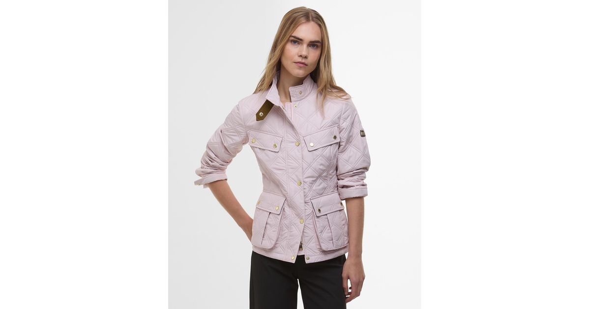 Barbour Halsey Quilted Jacket in Purple | Lyst UK