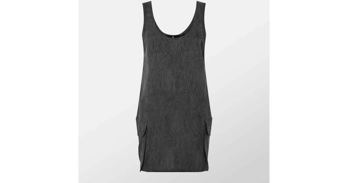 Represent Rep Swirl Dress With Utility Pockets in Black | Lyst UK