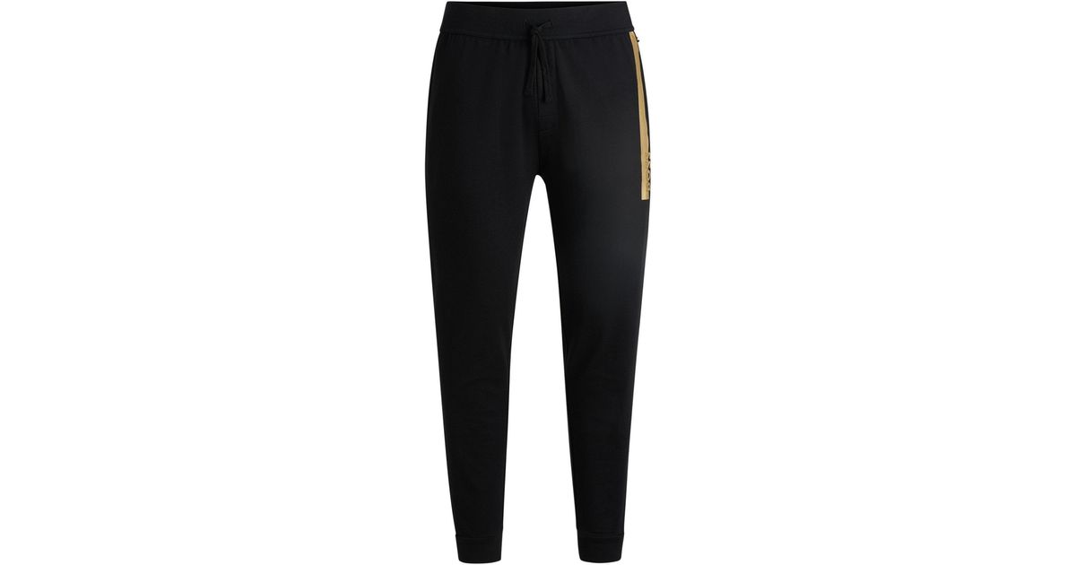 BOSS Bw Authentic Closed Hem Fleece Jogging Bottoms in Black for Men ...