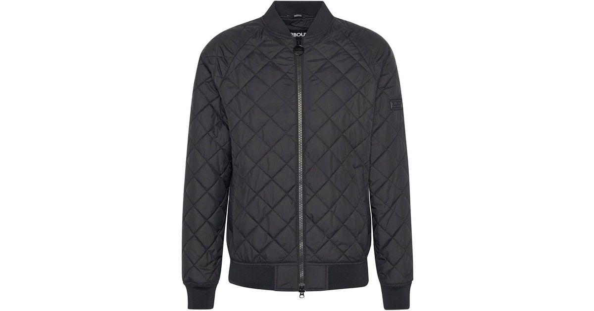 Barbour Harfell Quilted Bomber Jacket in Grey for Men | Lyst UK
