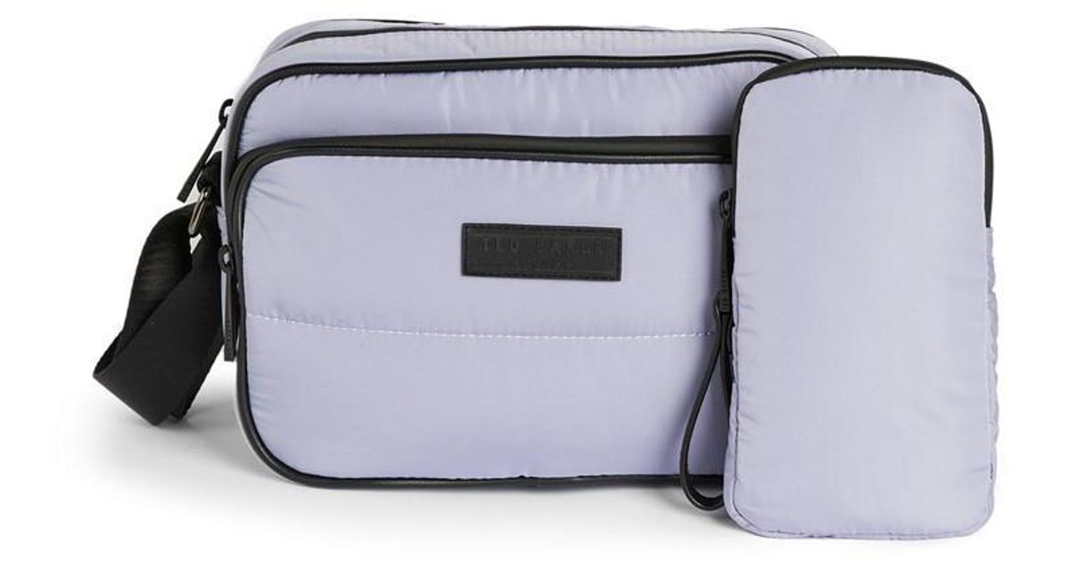 Ted Baker Niqita Puffer Nylon Camera Bag in Grey | Lyst UK