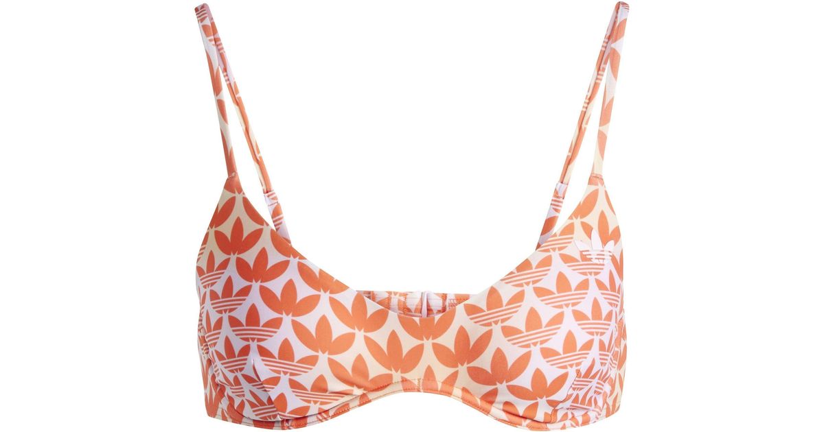 adidas Monogram Bikini Top in Pink | Lyst UK