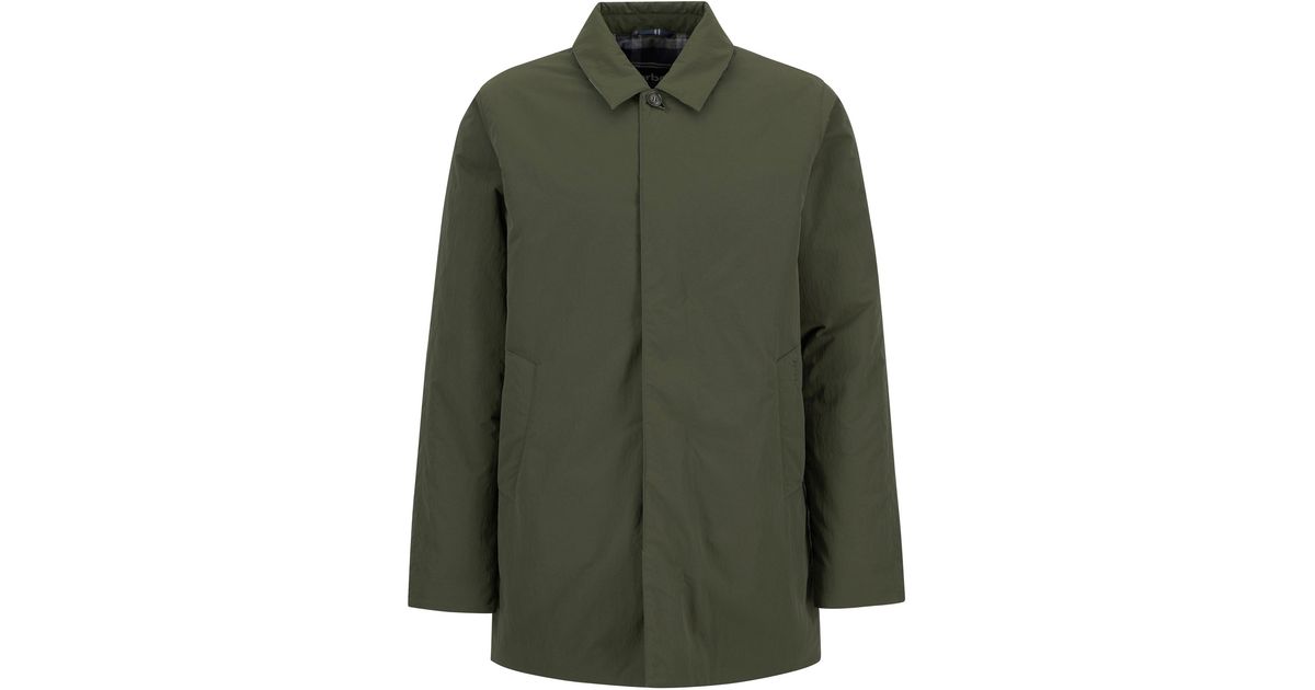 Barbour Lorden Showerproof Mac in Green for Men | Lyst UK