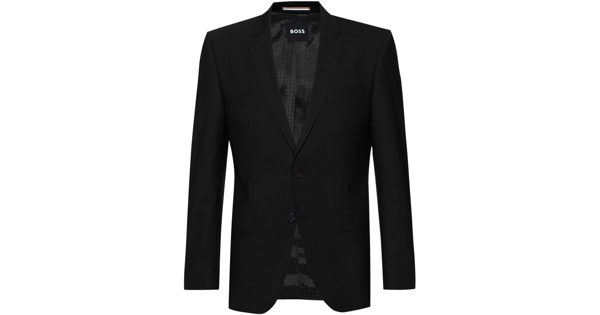 BOSS Hbb Huge Mm Suit Jacket, Distinguished Tailoring in Black for Men ...