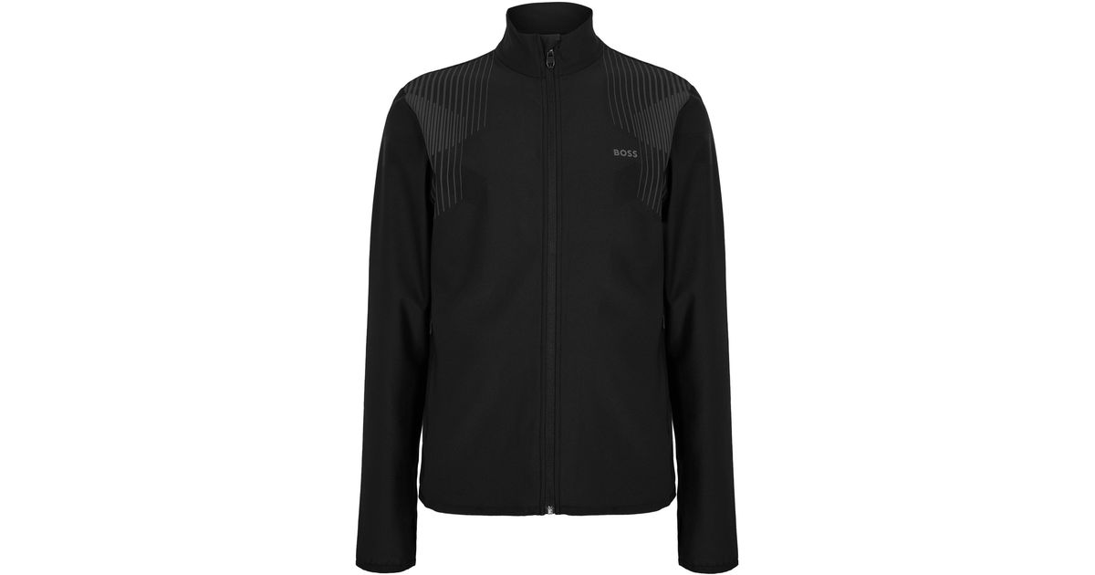 BOSS Sw Active Push Fz 10260714 01 Tracksuit Top in Black for Men | Lyst UK