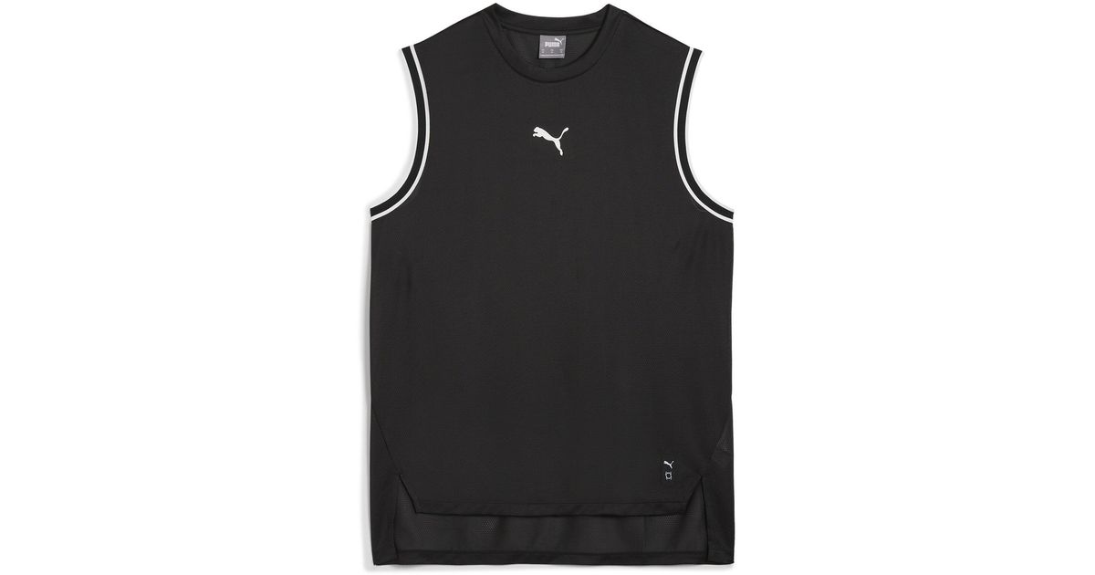 PUMA Winning Shot Mesh Tank Vest in Black for Men | Lyst UK