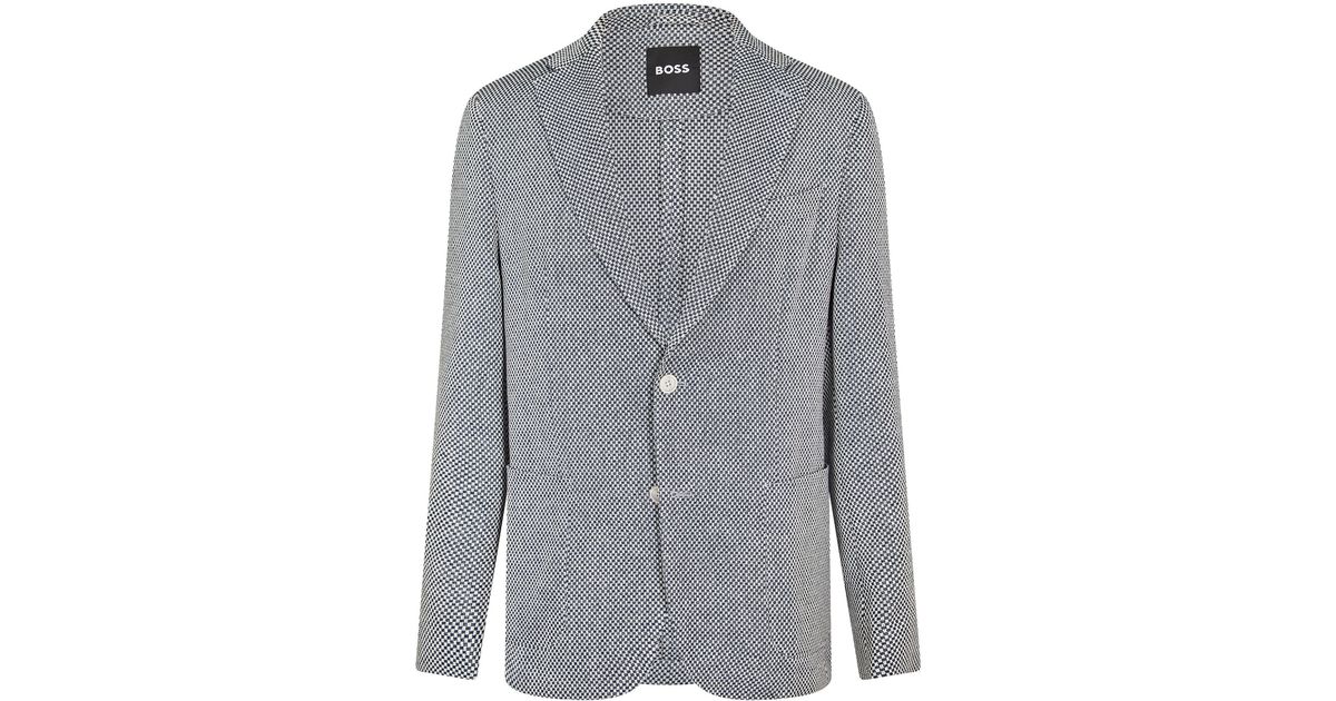 BOSS Formal Jacket in Grey for Men | Lyst UK
