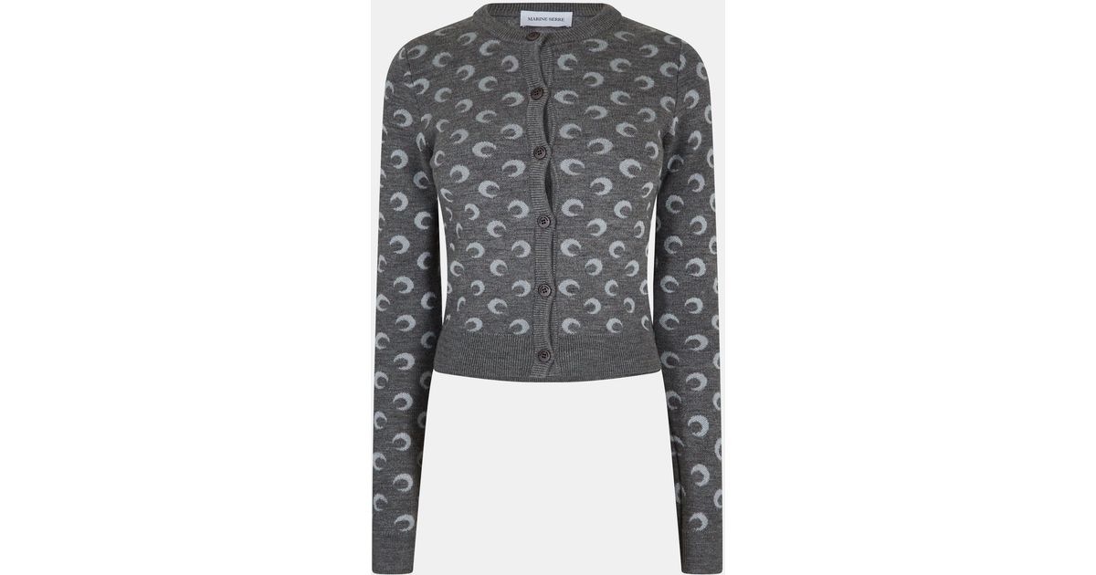 Marine Serre Ms Moon Cardgian Ld61 in Grey | Lyst UK