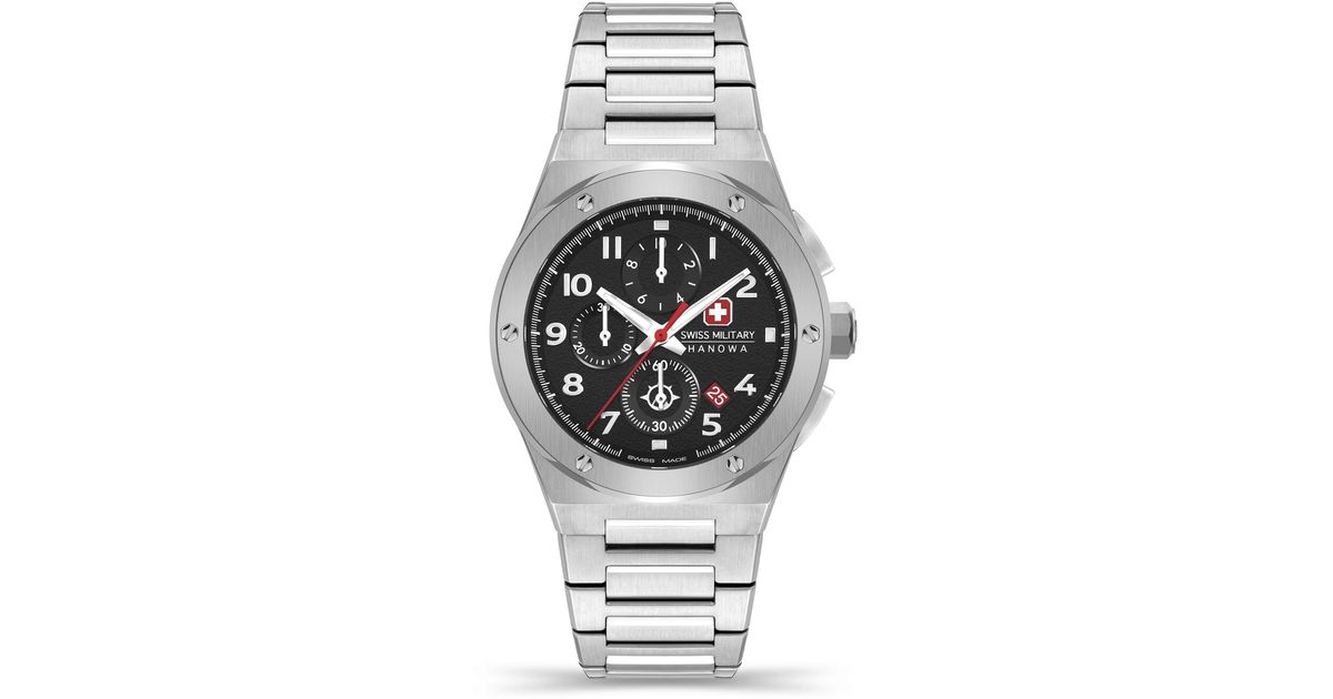 Swiss Military Hanowa Chrono Stainless Steel Sports Analogue Watch in ...