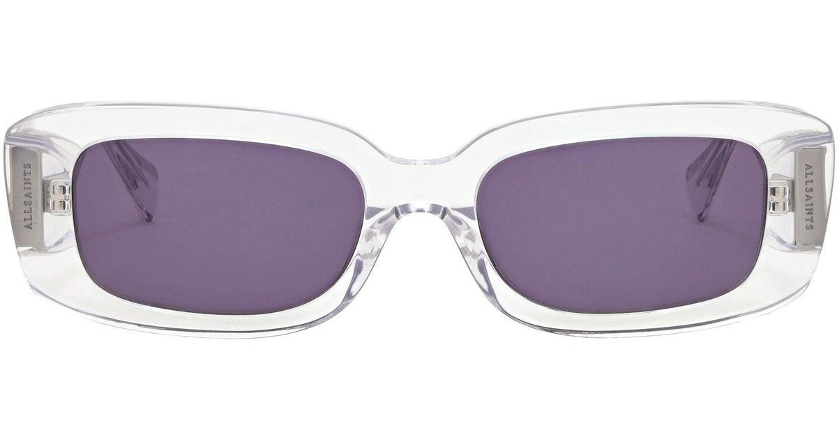 AllSaints Adults All Sonic 99 Rectangle Sunglasses in Purple | Lyst UK