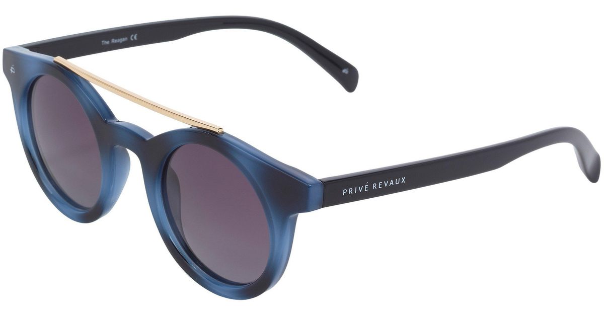 Privé Revaux Adults Reagan Round Sunglasses in Blue | Lyst UK