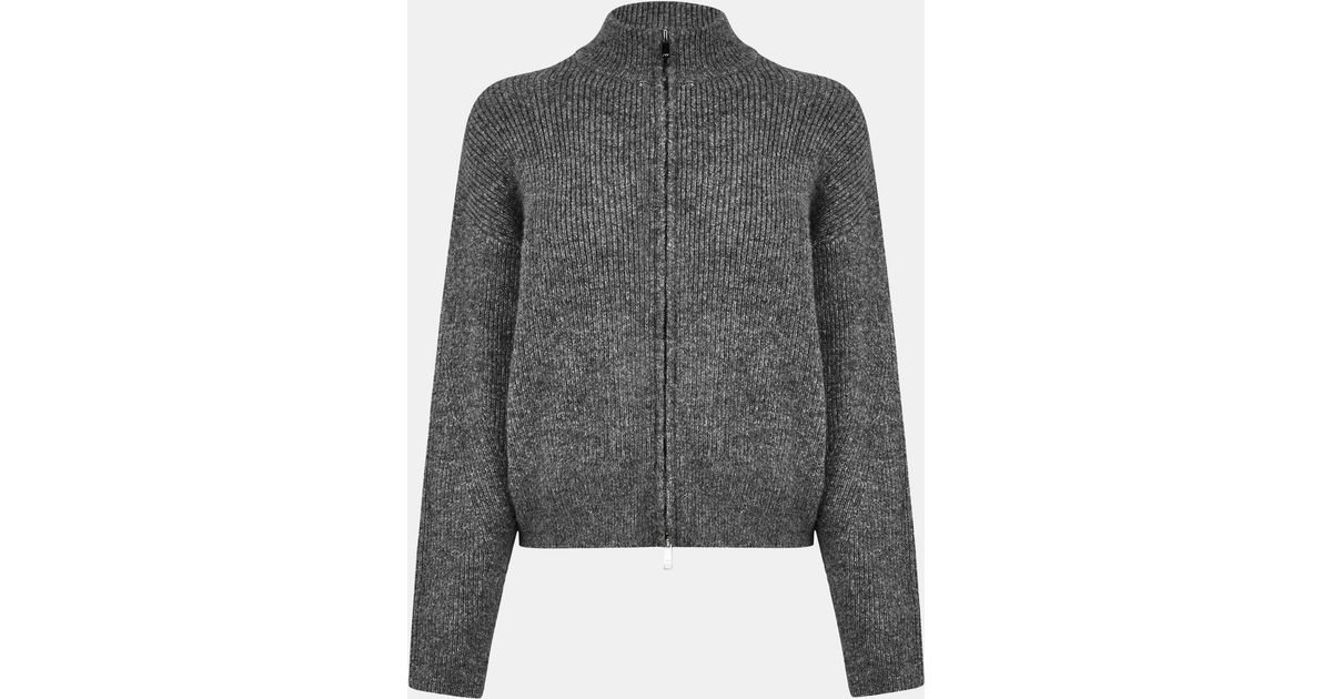 Jack Wills High-Zip Crew Neck Jumper in Grey | Lyst UK