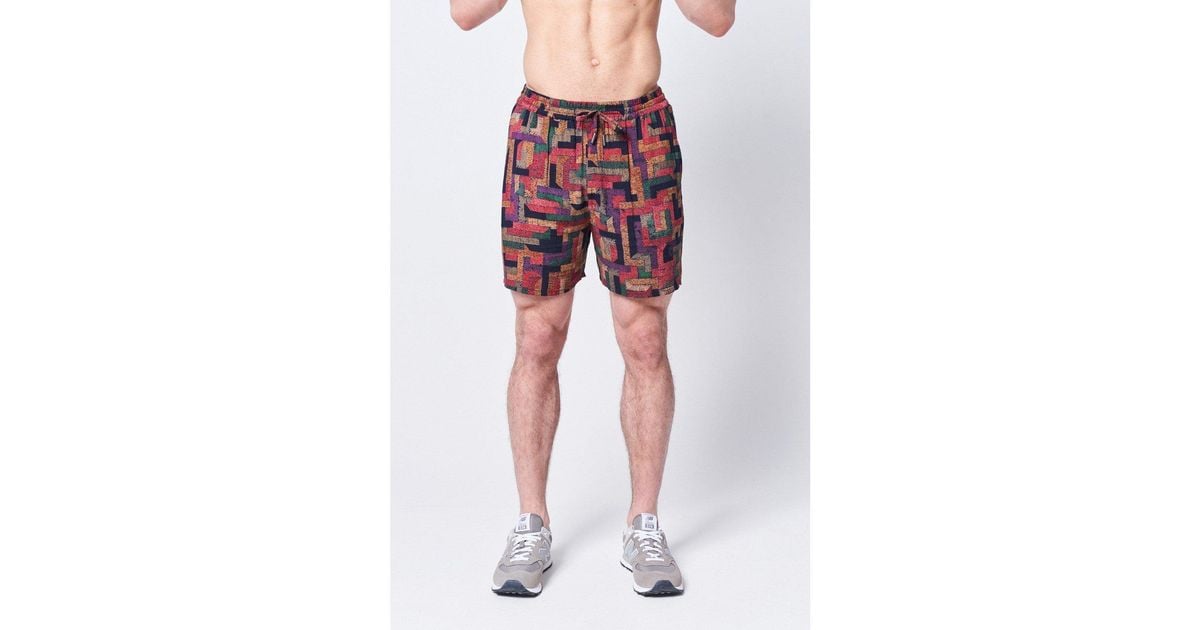 Native Youth Viscose Tracksuit Shorts in Red for Men | Lyst UK