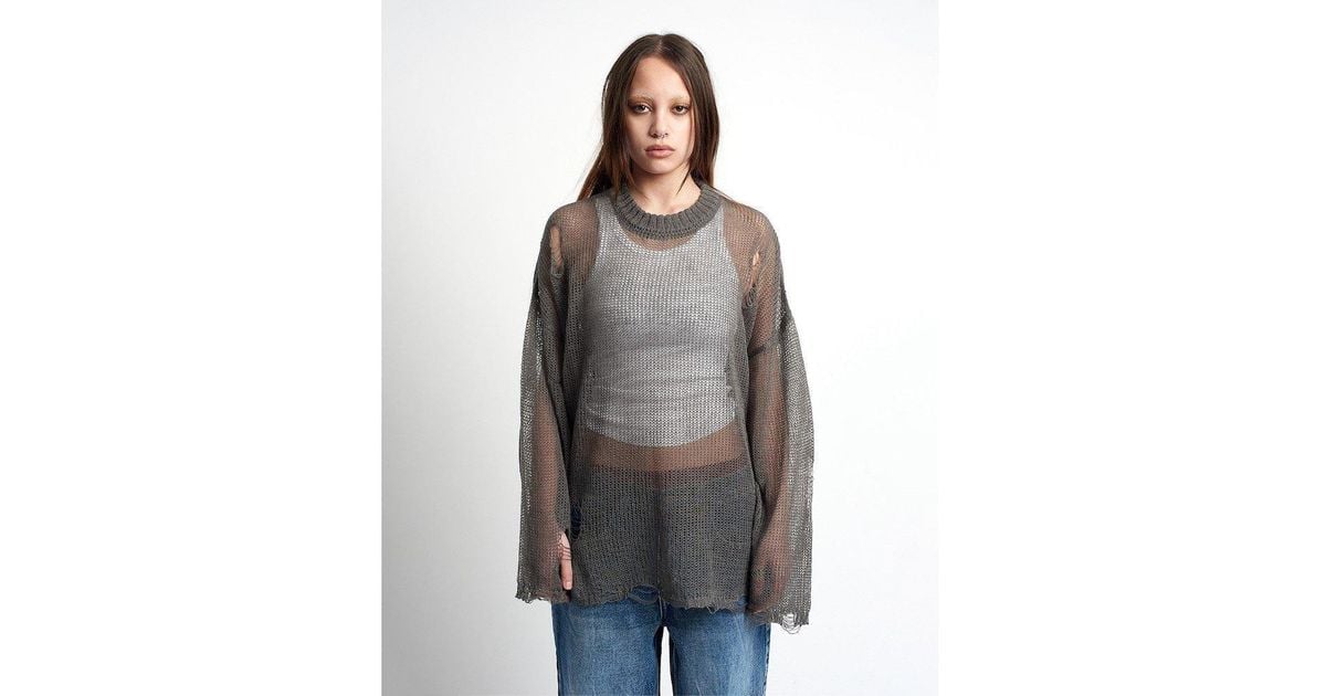 The Ragged Priest Rag Fever Knit in Grey | Lyst UK