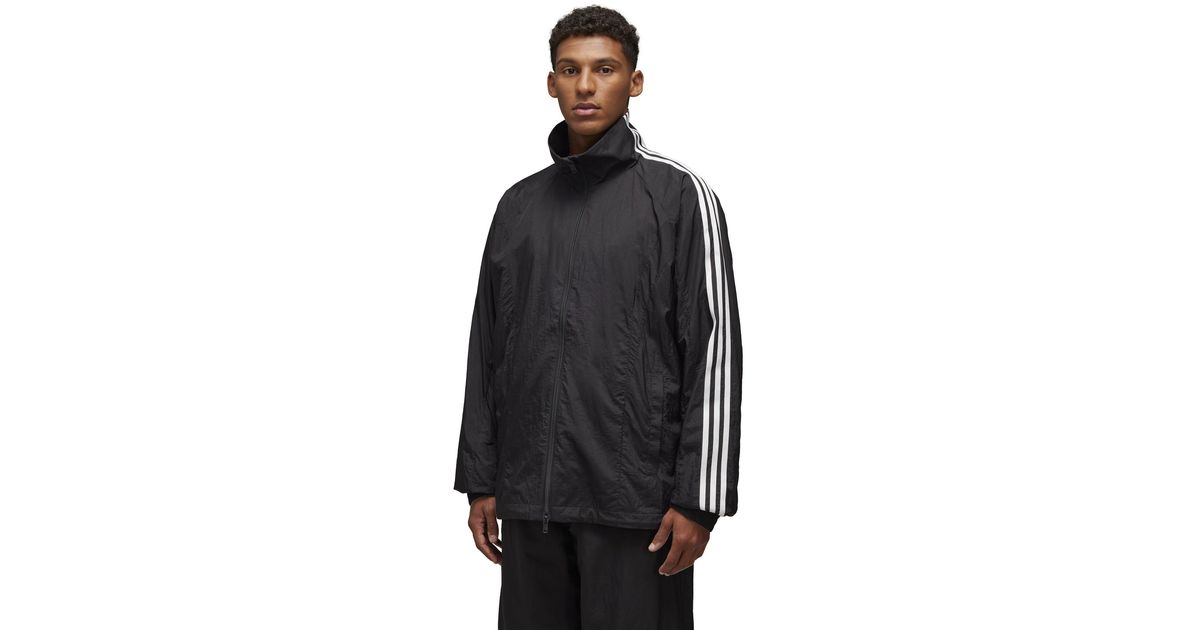 Y-3 3-Stripes Nylon Shell Jacket in Black for Men | Lyst UK
