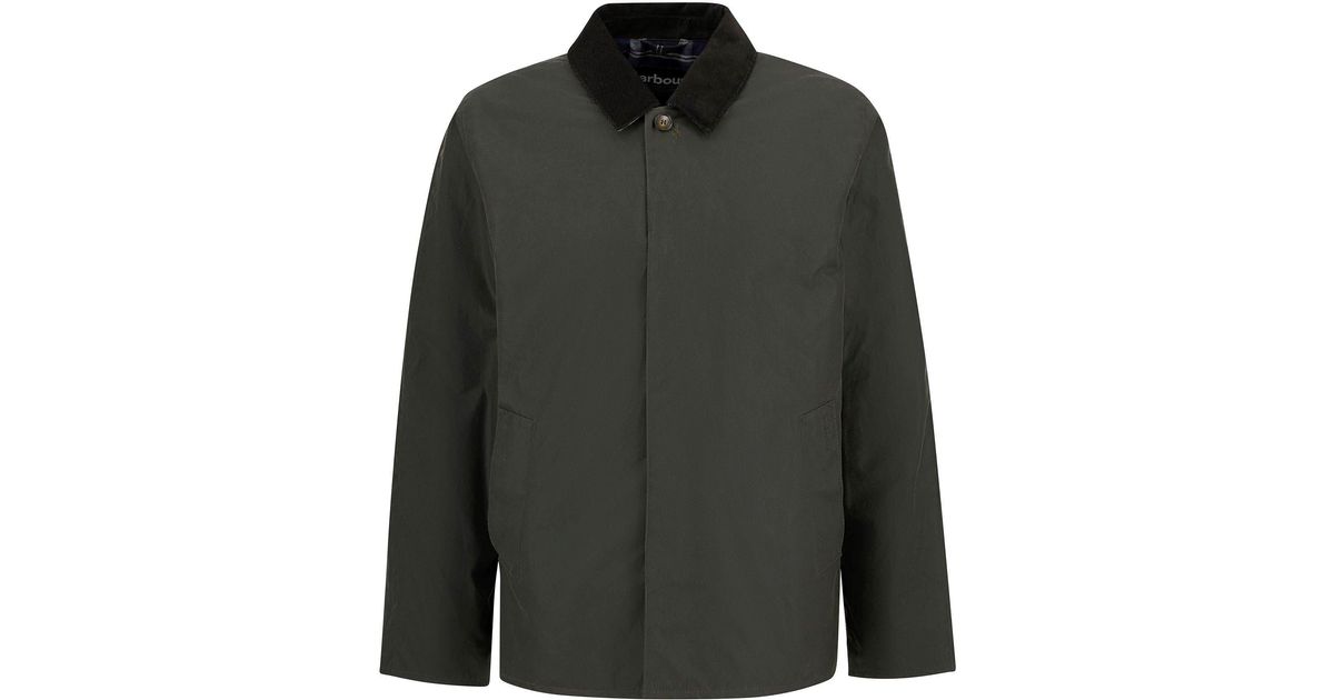 Barbour Lorden Waxed Mac in Green for Men | Lyst UK