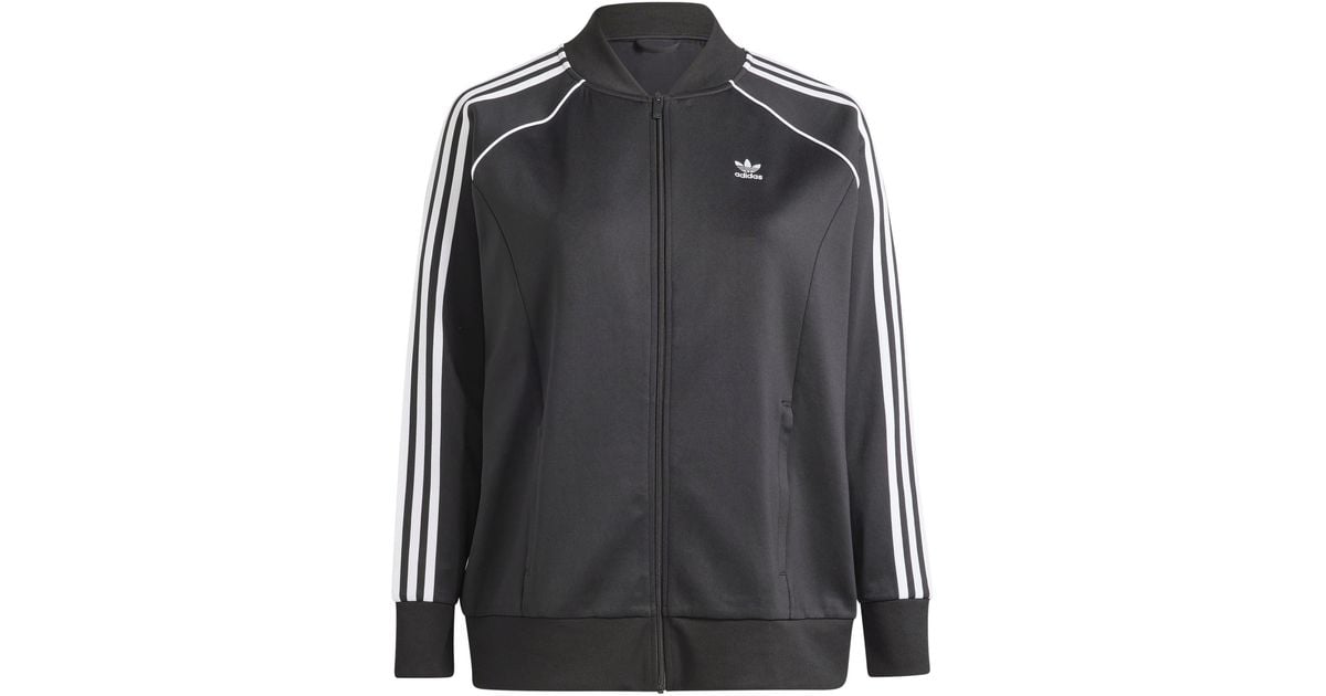 adidas Originals Adidas Signature Three Stripe Track Top in Black | Lyst UK