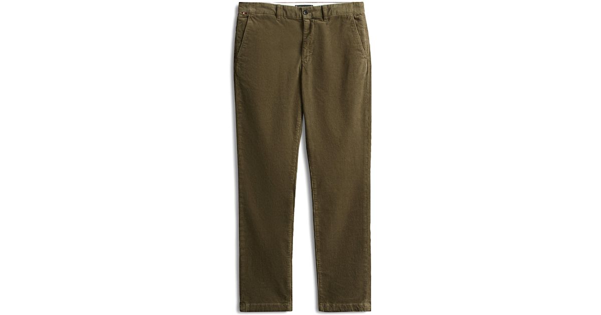 Tommy Hilfiger Denton Cord Chinos in Green for Men | Lyst UK