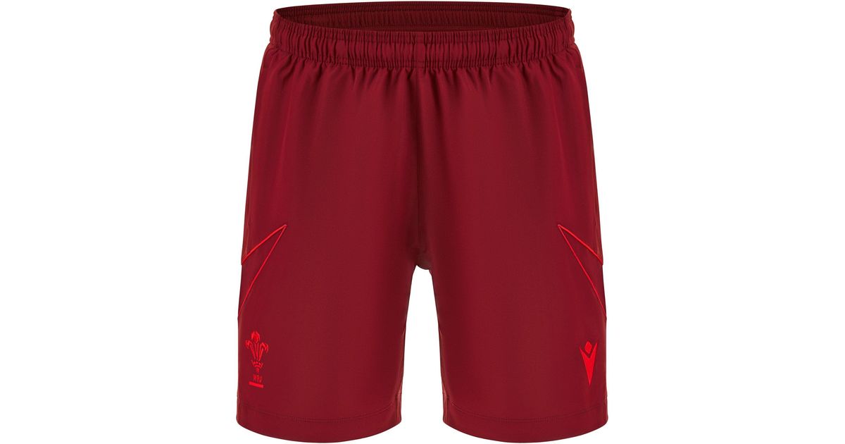 MACRON Wales Bermuda Shorts 2025 Adults in Red for Men | Lyst UK