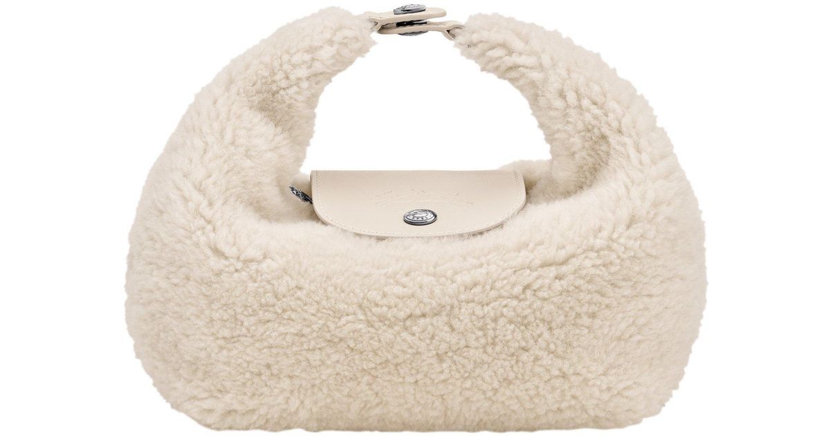 Longchamp Shearling Cross Body Bags in Metallic | Lyst UK