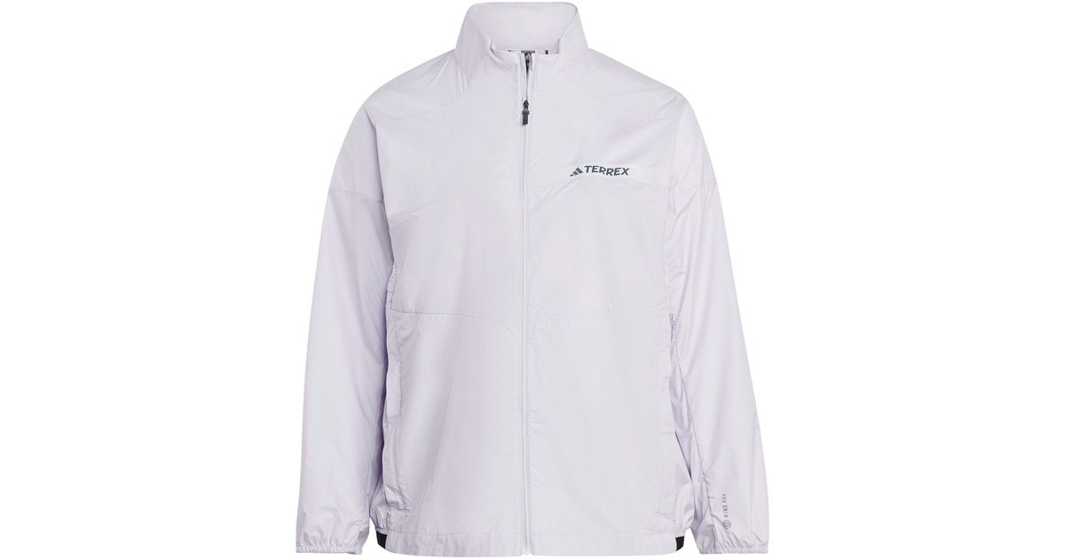 adidas Mt Wind Softshell Jacket in White | Lyst UK