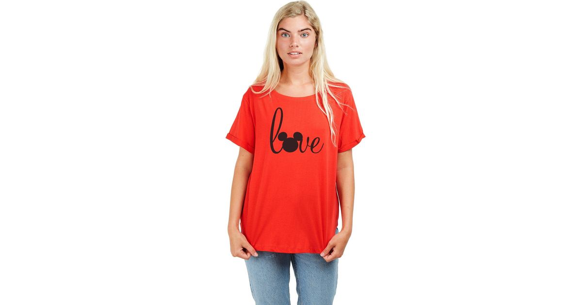 Disney Regular Fit T-Shirt in Red | Lyst UK