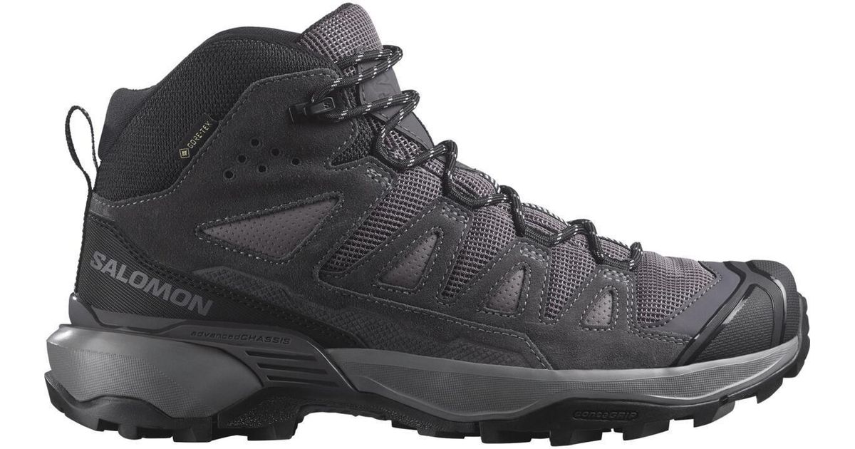 Salomon X Ultra 360 Leather Gtx Hiking Boots in Grey | Lyst UK