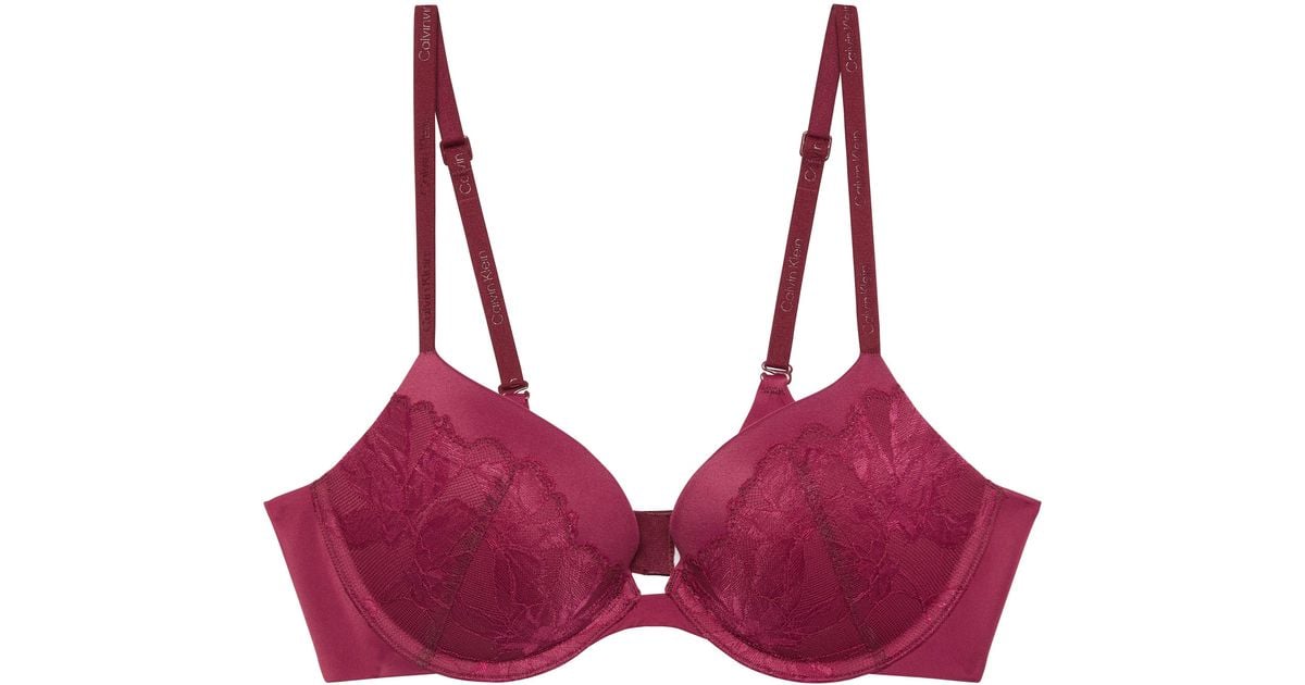 Calvin Klein Perffit Plunge Bra in Purple | Lyst UK