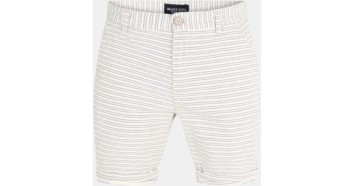 Brave Soul Cotton Short in White for Men | Lyst UK