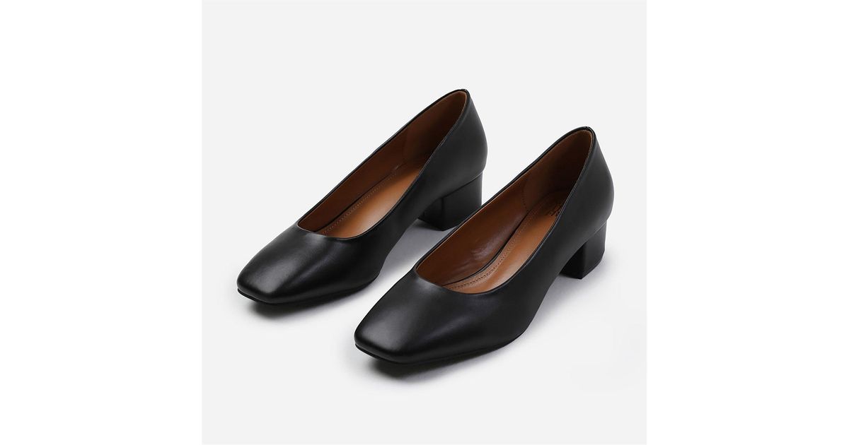 Where's That From Seattle Square Toe Block Heels in Black | Lyst UK