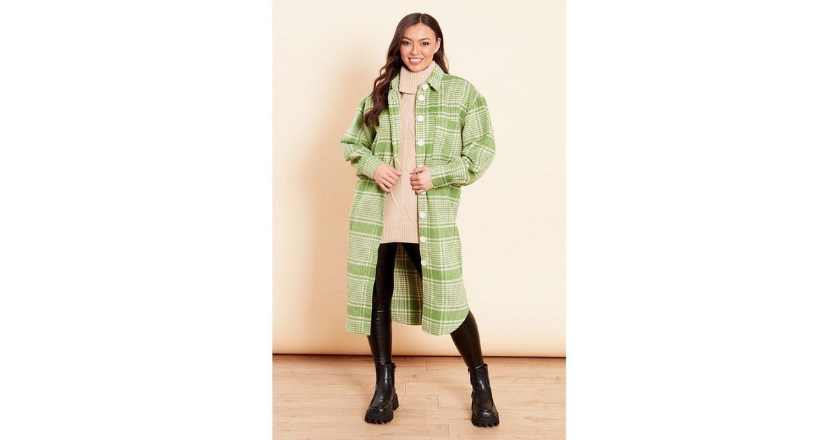 Wednesday's Girl Shacket Field Jacket in Green | Lyst UK