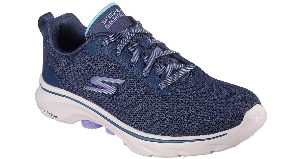 Skechers Athletic Mesh Slip On Runners in Blue | Lyst UK