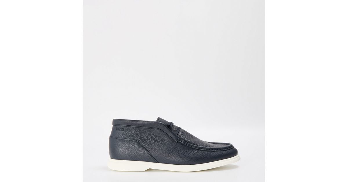 BOSS Sienne Desb Chukka Boots in Blue for Men | Lyst UK