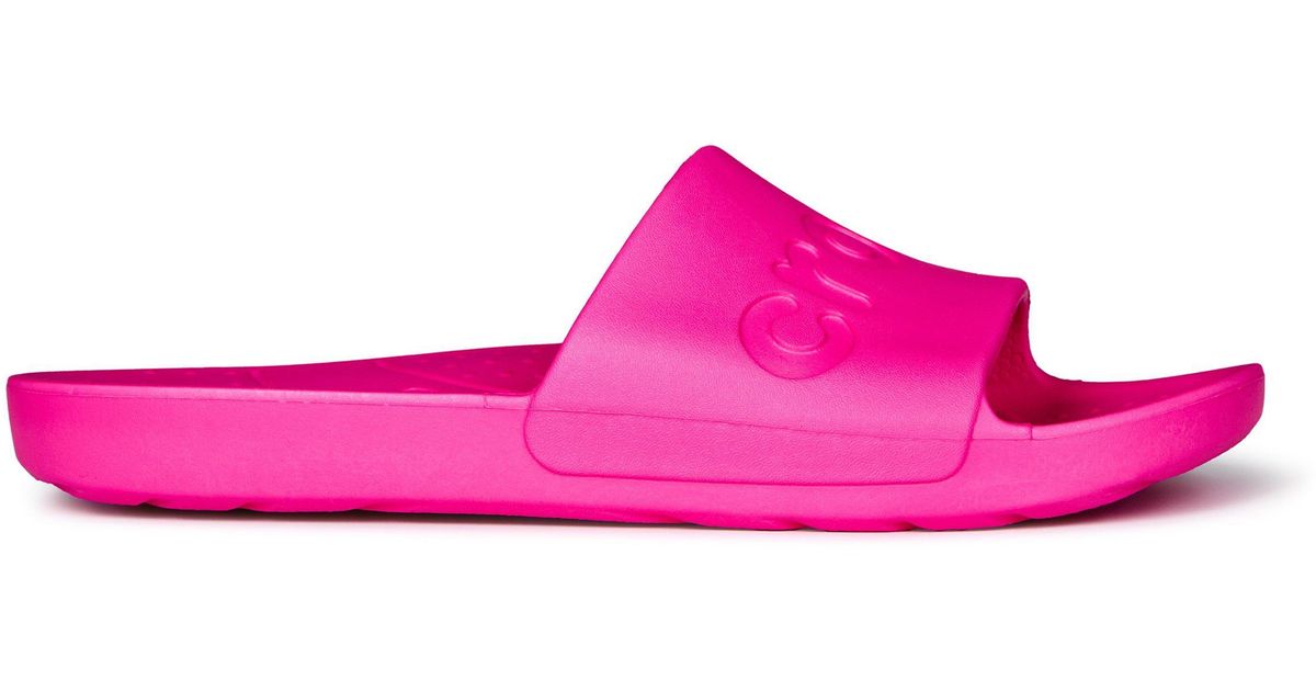 Crocs™ Adults Logo Sliders in Pink | Lyst UK