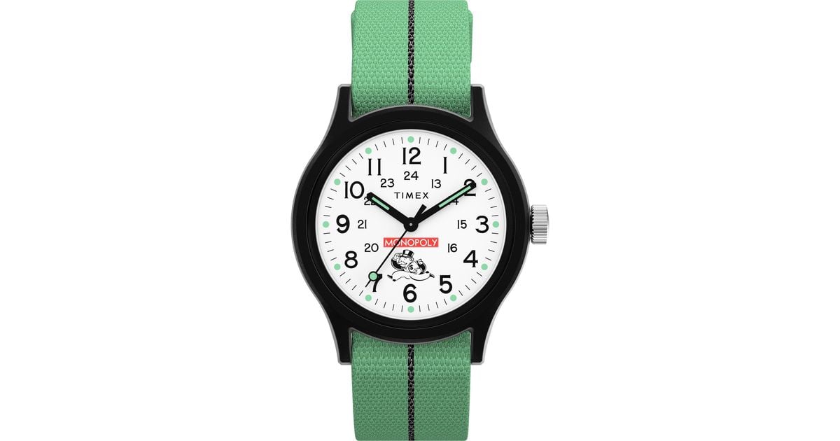 Timex Analogue Quartz Watch in Green for Men | Lyst UK