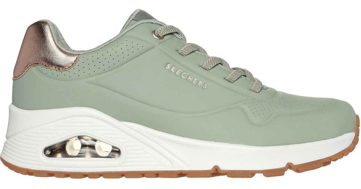 Skechers Uno Stand On Air Trainers in Green | Lyst UK