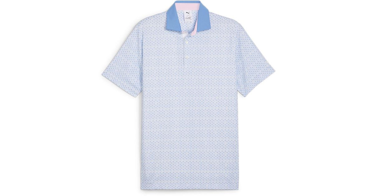 PUMA Iced Tea Short-Sleeve Performance Polo Shirt in Blue for Men | Lyst UK