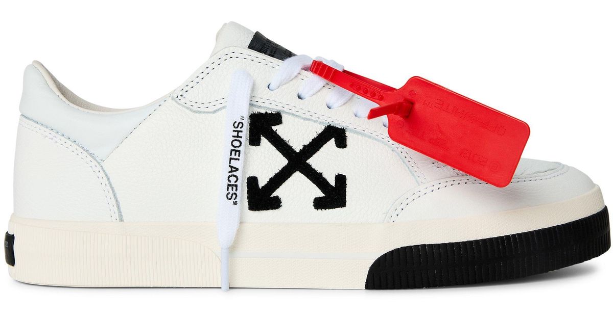 Off-White c/o Virgil Abloh Vulcanised Trainers Sneakers in Red for Men ...