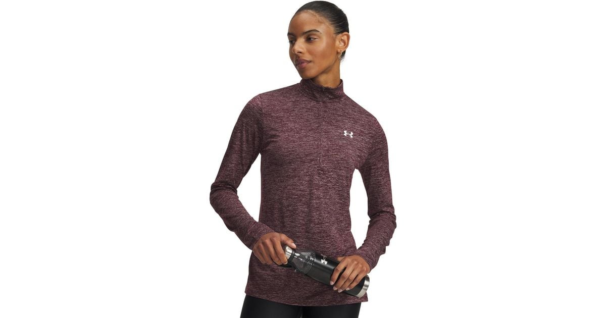 Under Armour Armour Tech Half Zip Top in Purple | Lyst UK