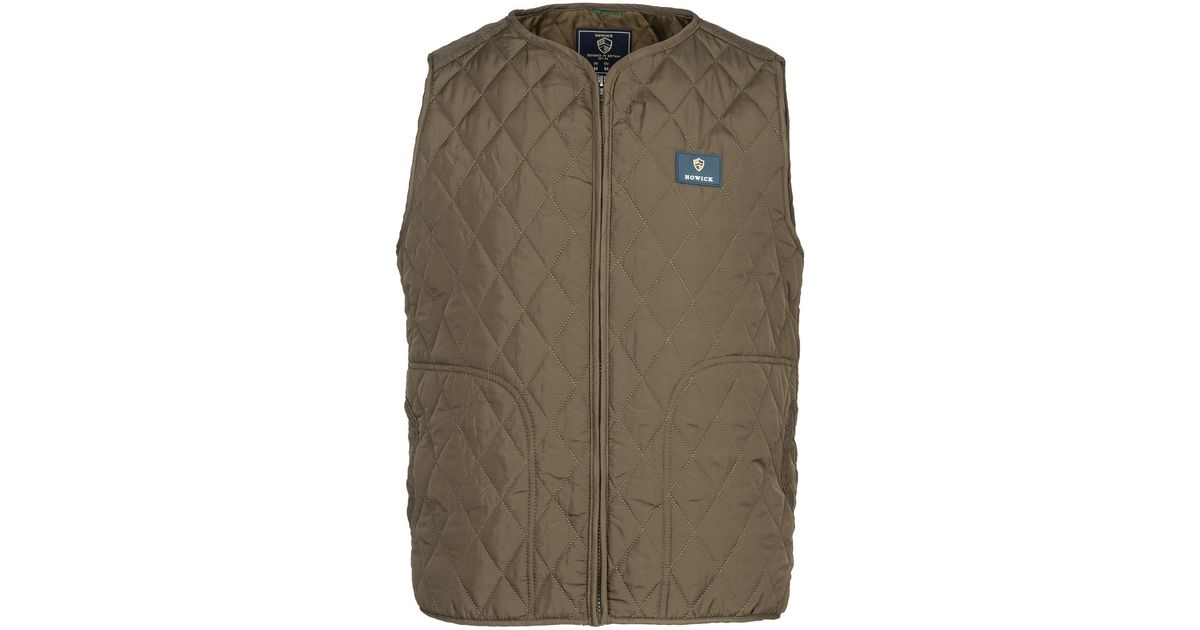 Howick Quilted Windproof Winter Puffer Gilet in Green for Men | Lyst UK
