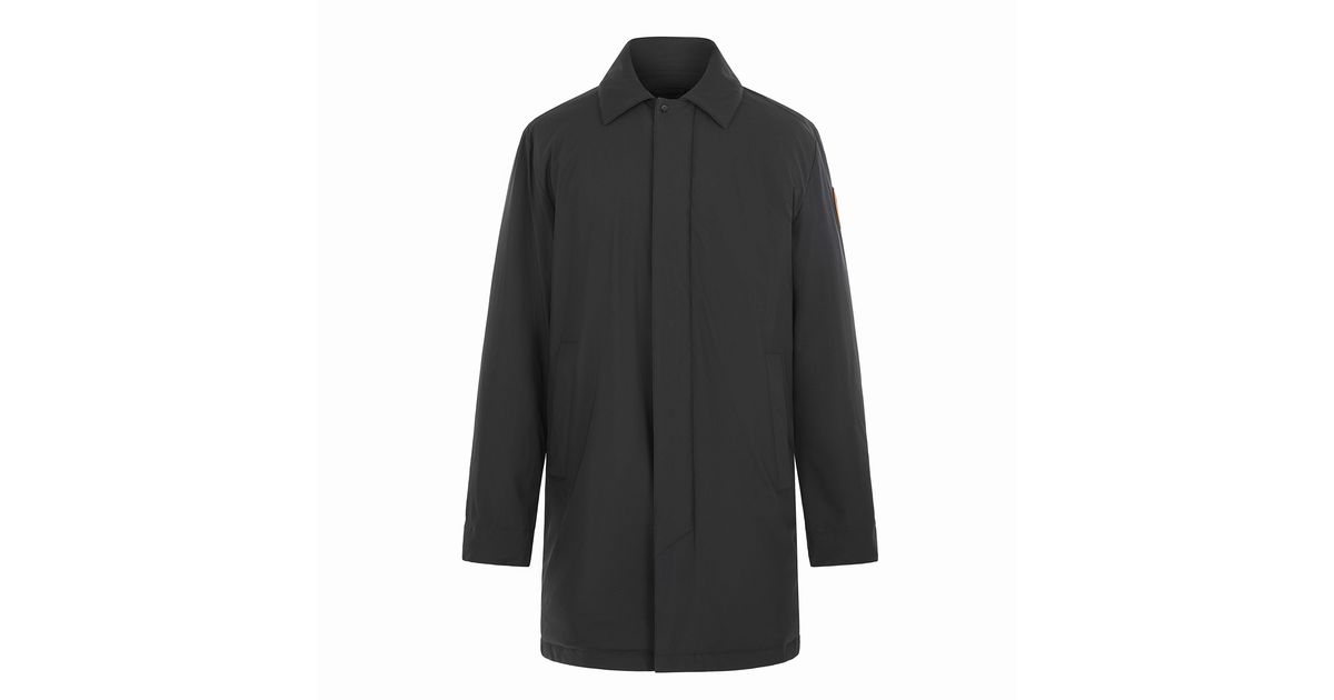 ARCTIC ARMY Long Weather-Resistant Overcoat in Black for Men | Lyst UK