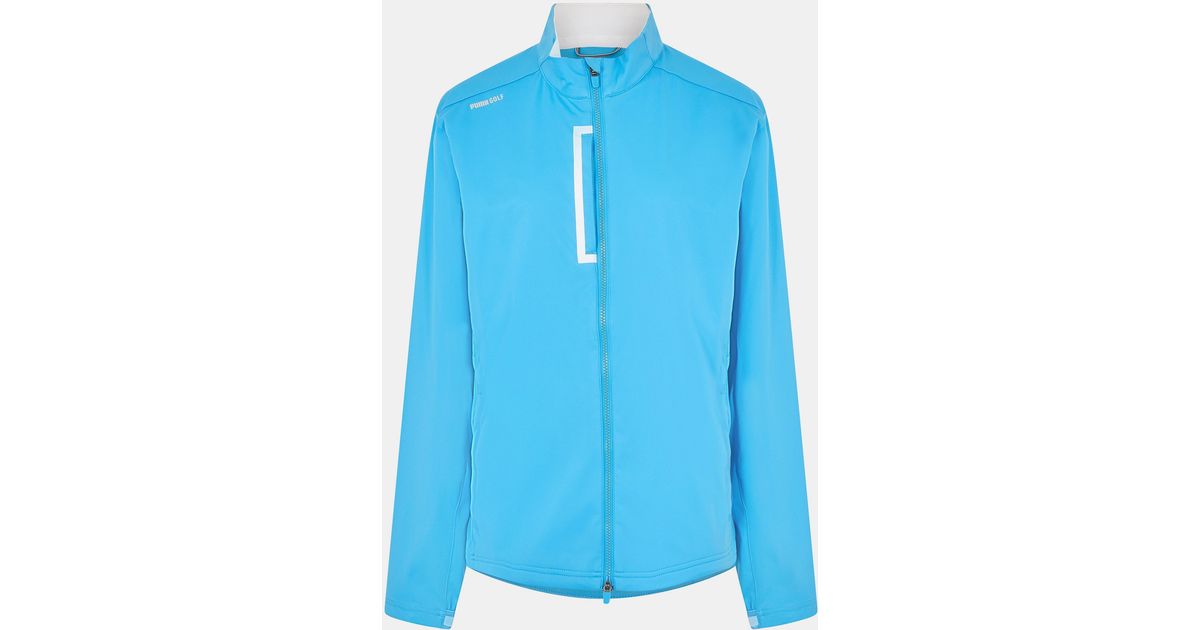 PUMA Channel Softshell Performance Golf Jacket in Blue for Men | Lyst UK