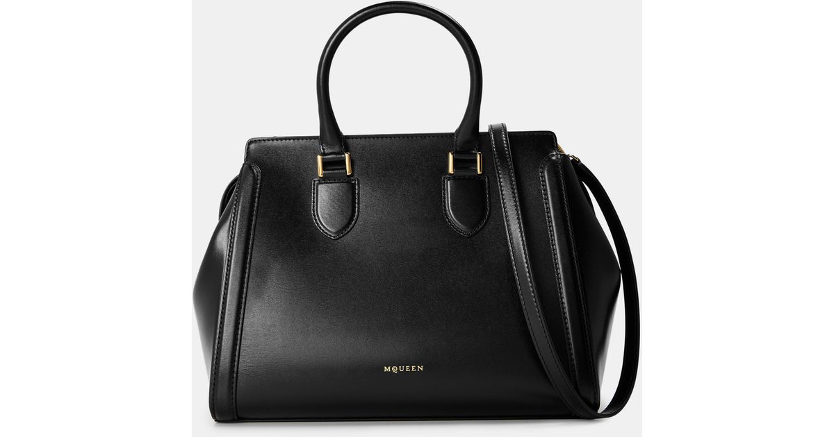 McQueen Alex Birdee Large Tote Bags in Black | Lyst UK