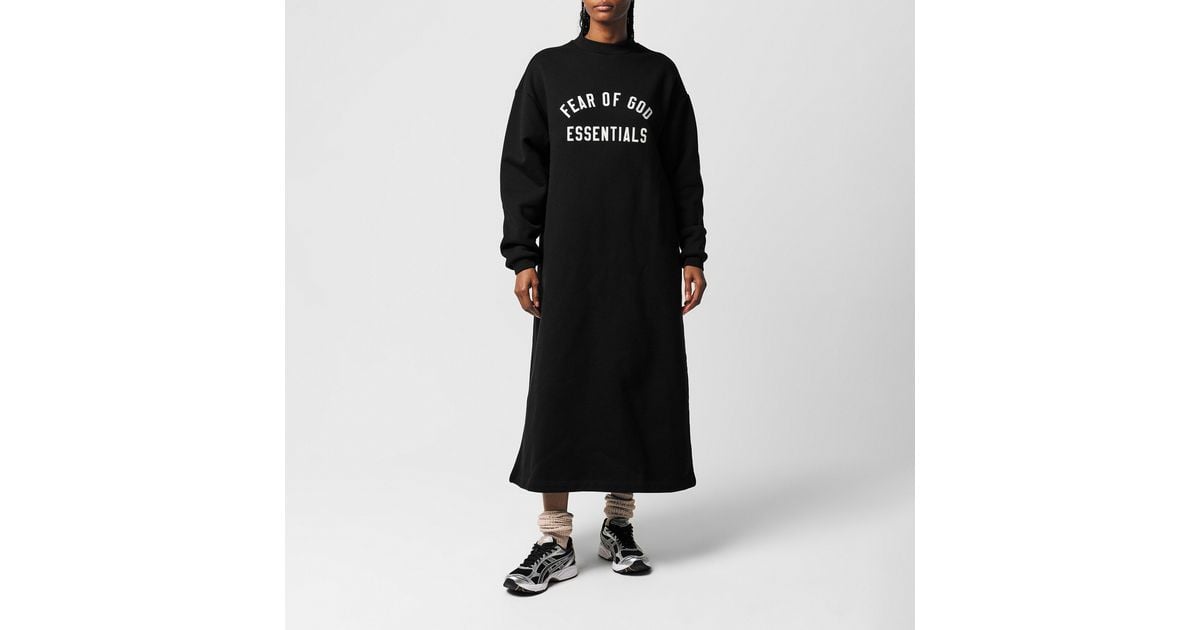 Fear Of God Sweater Calf Length Dress in Black | Lyst UK